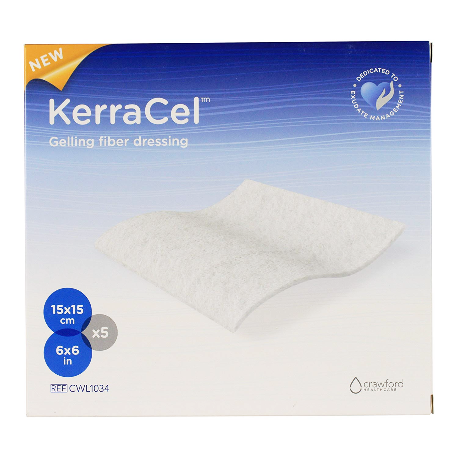 3M™ Kerracel™ Gelling Fiber Wound Dressing, 4 x 5 Inch