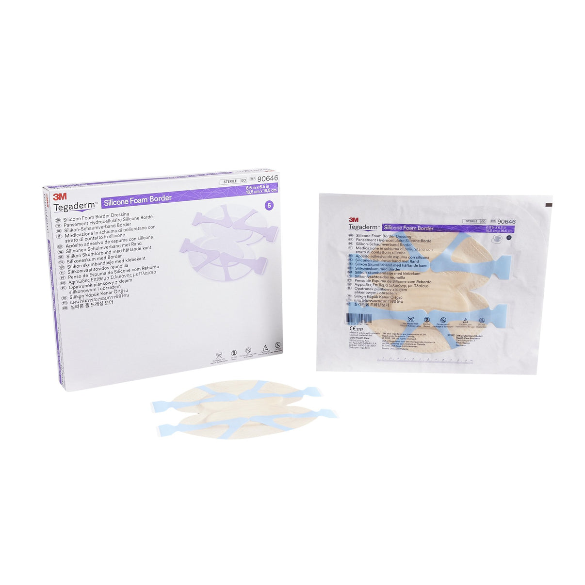 3M™ Tegaderm™ Silicone Dressings Foam Dressing, 2 x 2 Inch