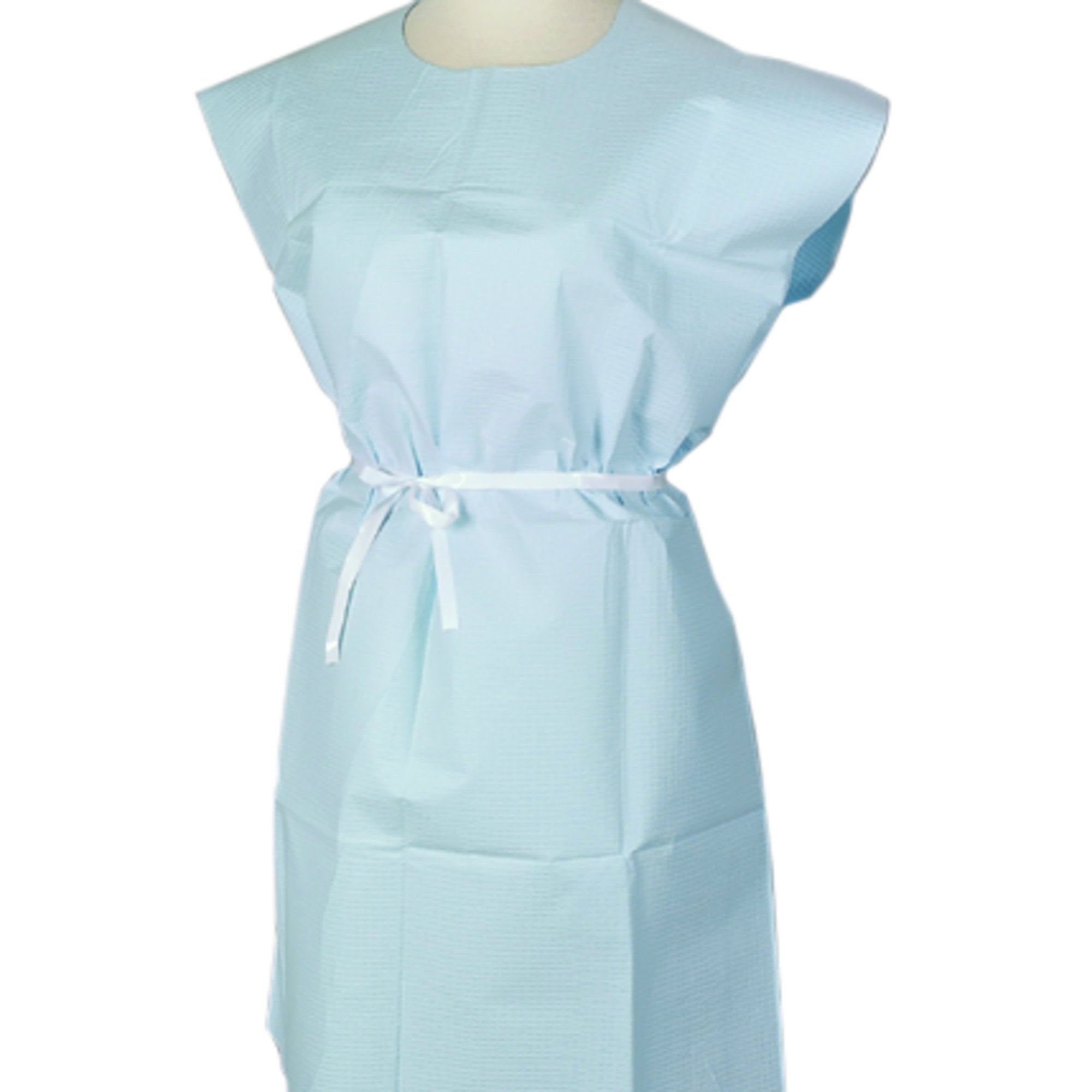 Patient Exam Gown Apex™ Medium / Large Blue Disposable