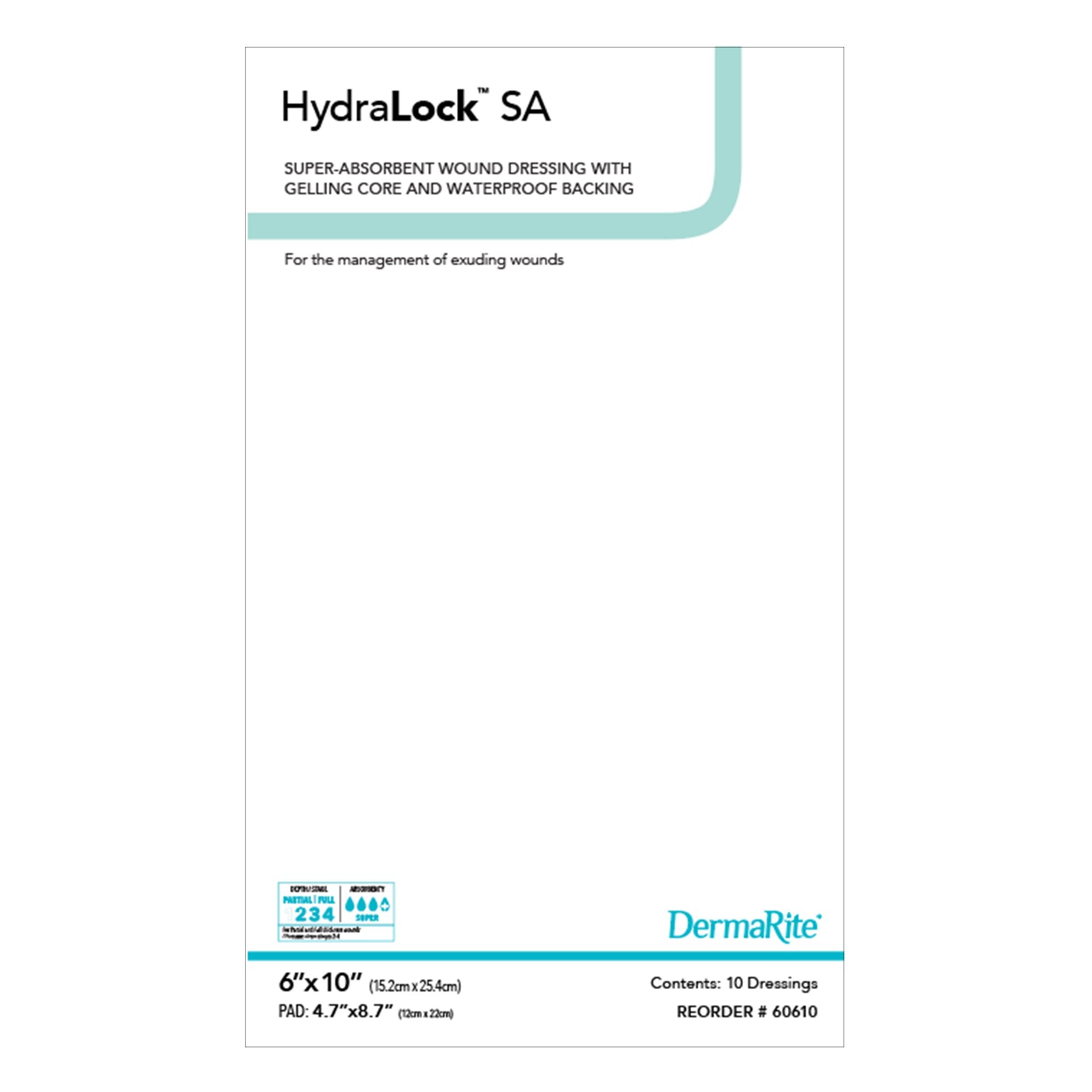 HydraLock™ Super Absorbent Dressing, 3 x 3 Inch