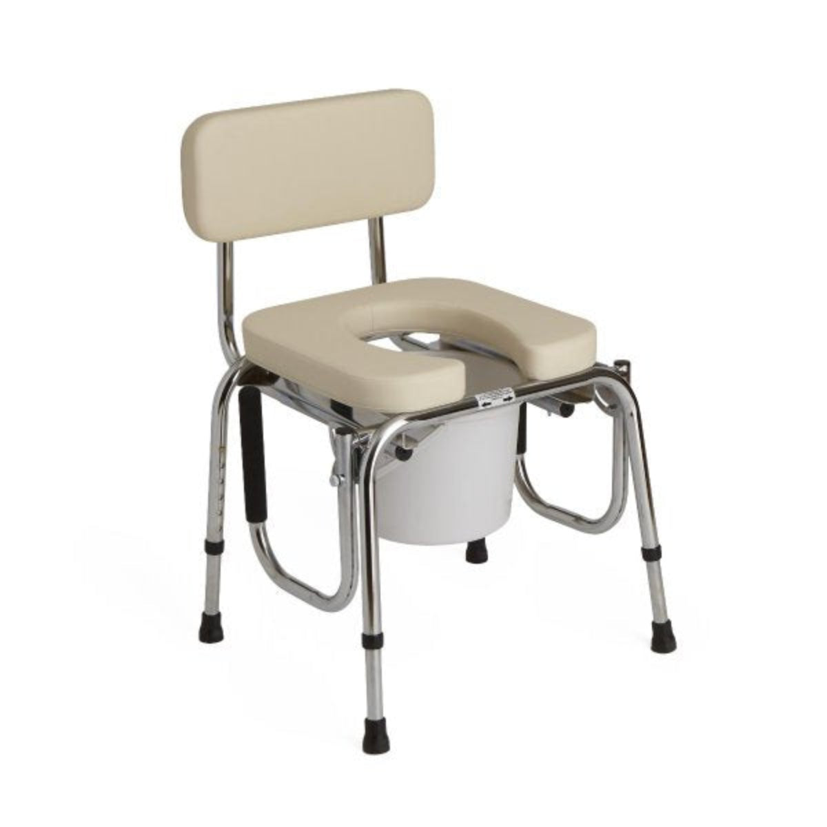 Guardian Padded Drop Arm Commode: 350 lb. Weight Capacity