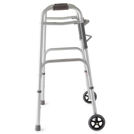Guardian® Two-Button Folding Walker with 5" Wheels