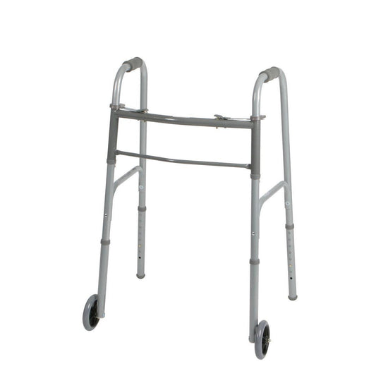 Guardian® Two-Button Folding Walker with 5" Wheels