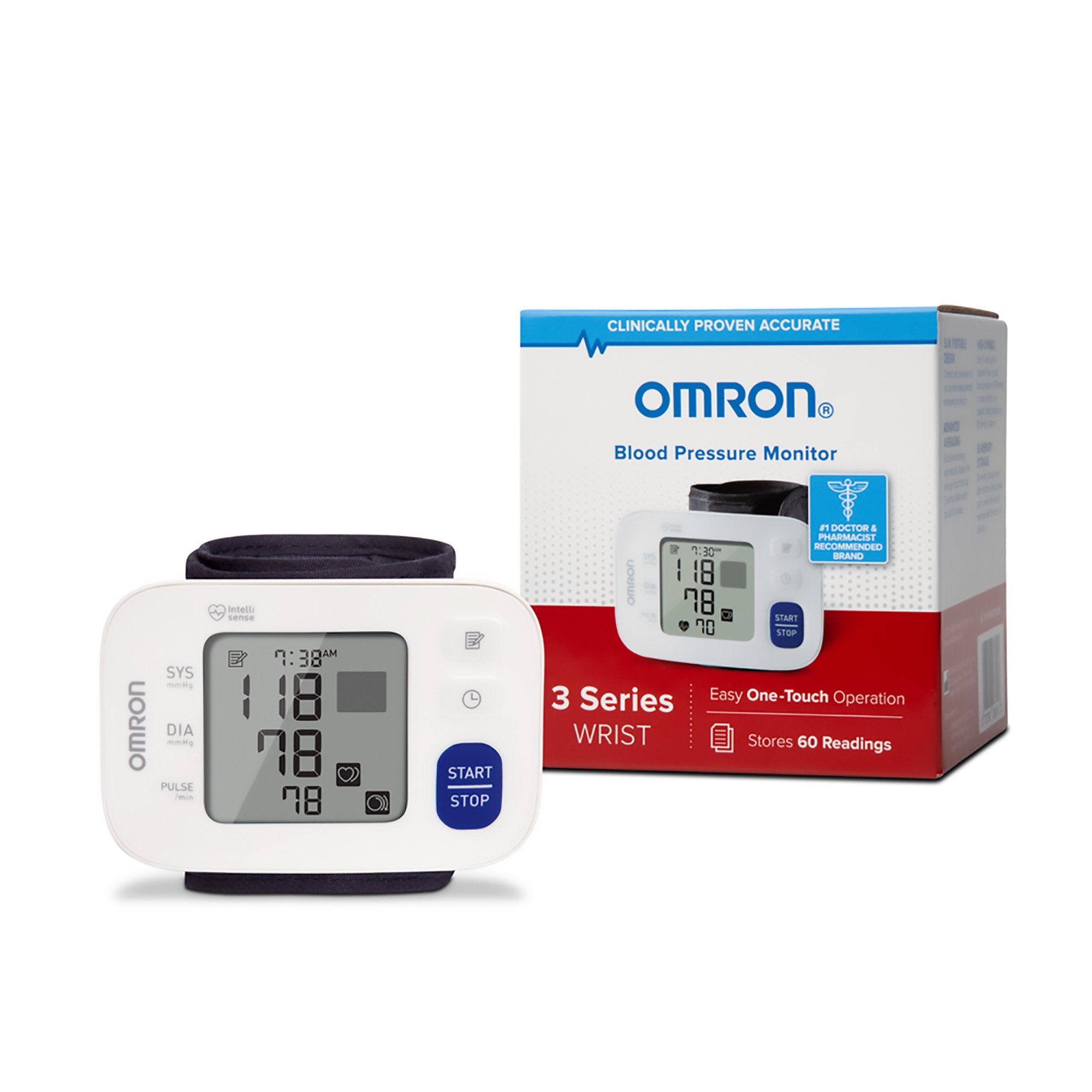 Omron 3 Series Digital Blood Pressure Wrist Unit with Automatic Inflat