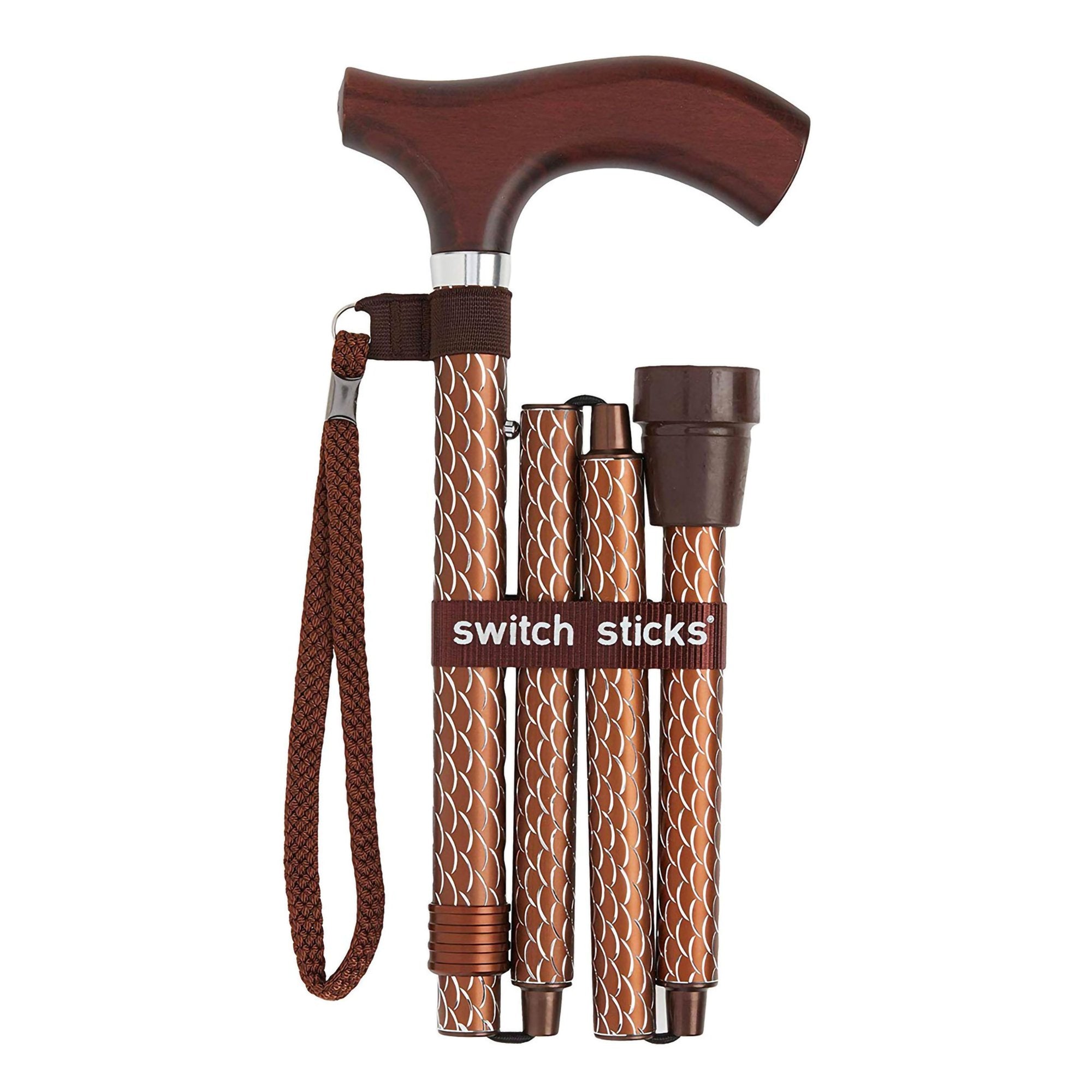 Switch Sticks Folding Cane, Cognac